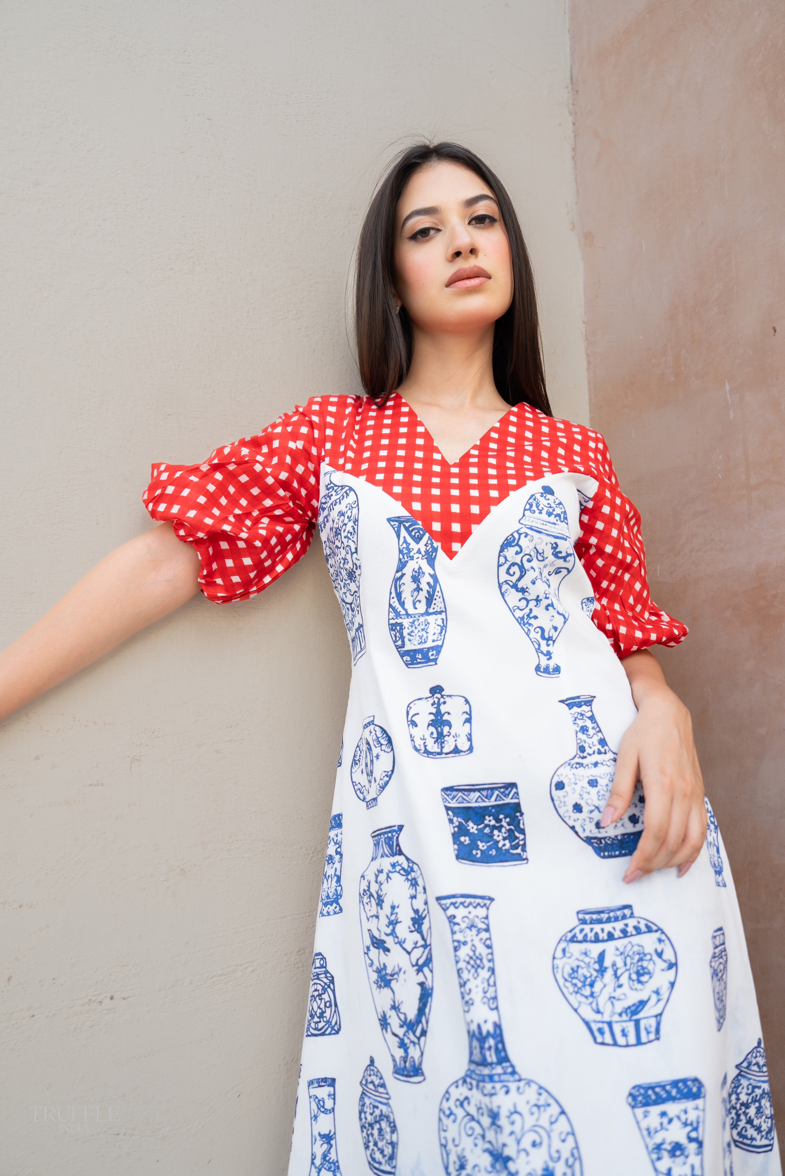 Blue Pottery Dress – Truffle India